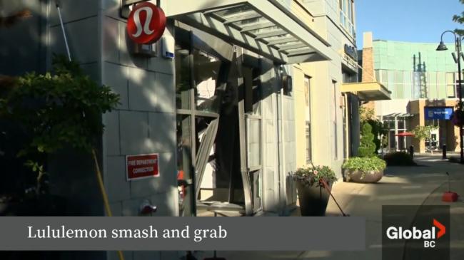 大温Lululemon遭飞车撞店洗劫！现场一片狼籍 - 社会新闻 - 温哥华天空 - Vansky