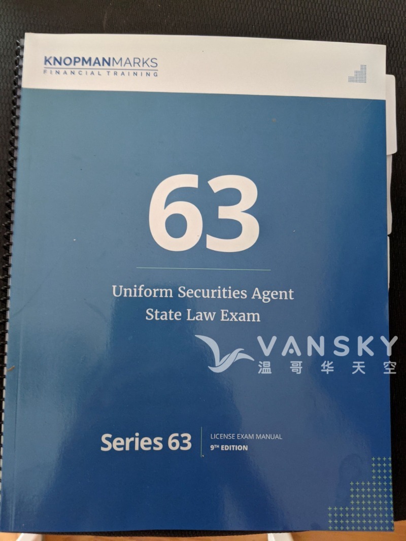 温哥华书本教材 Knopman Marks series 63 and SIE exam study books $60 - 温哥华天空 ...